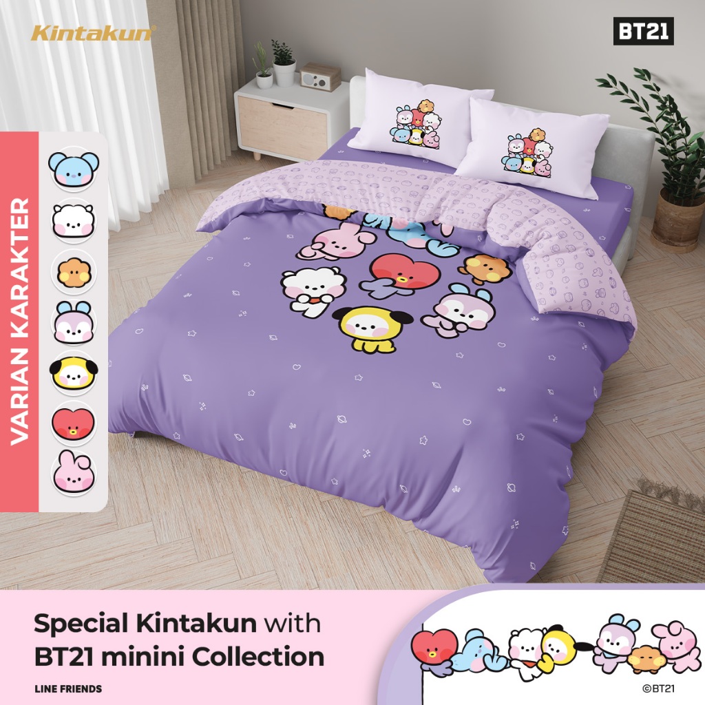 Jual Kintakun BT21 minini Bed Cover Set 180 x 200 King KOYA RJ SHOOKY ...