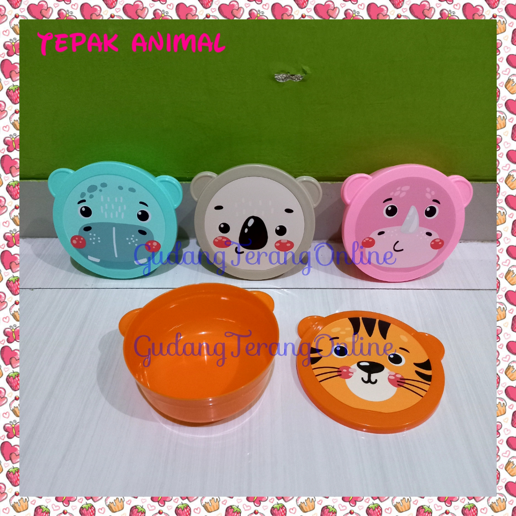 Jual Tepak animal 560ml / tepak karakter hewan /Tepak makan anak /tepak ...
