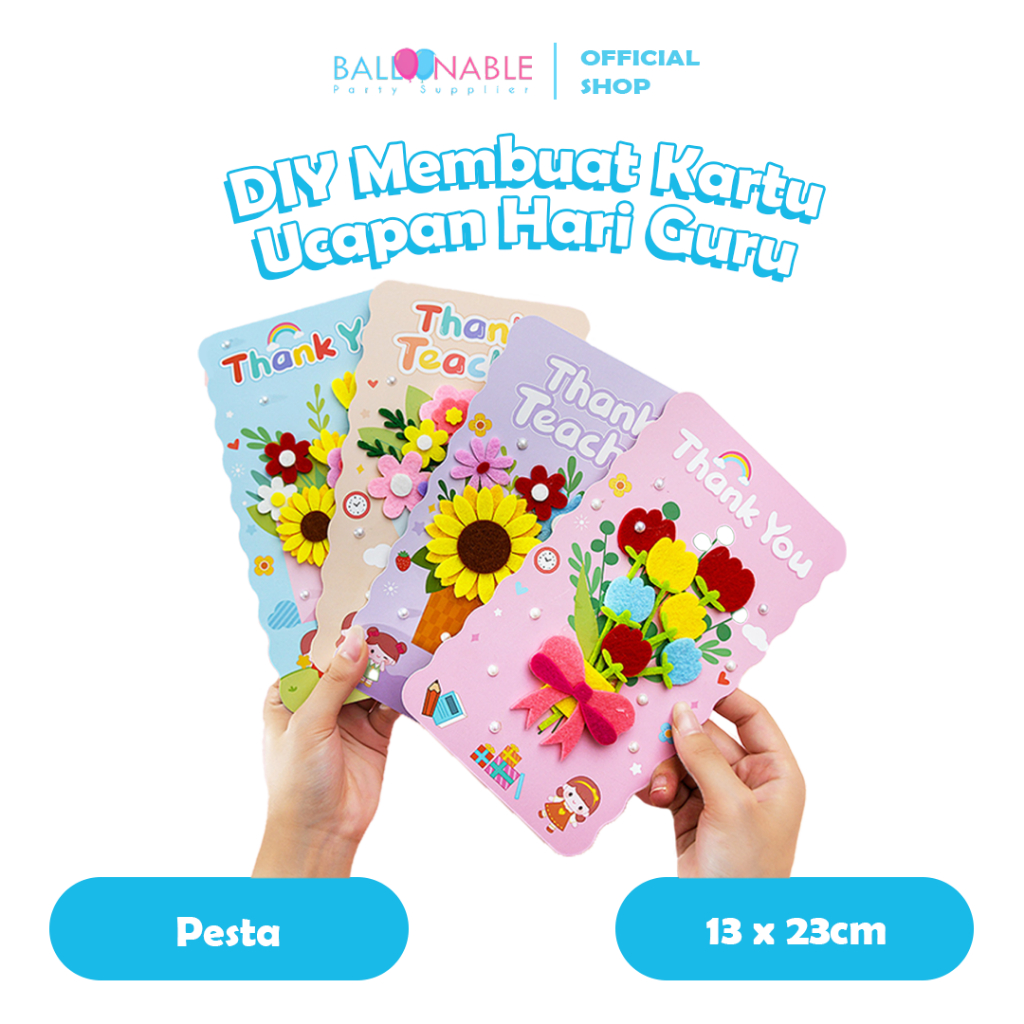 Jual DIY Kartu Ucapan Hari Guru / Greeting Card Teacher Day Hadiah Untuk Guru | Shopee Indonesia