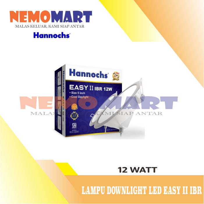 Jual LAMPU LED DOWNLIGHT HANNOCHS EASY IBR II CAHAYA PUTIH 12 WATT W ...