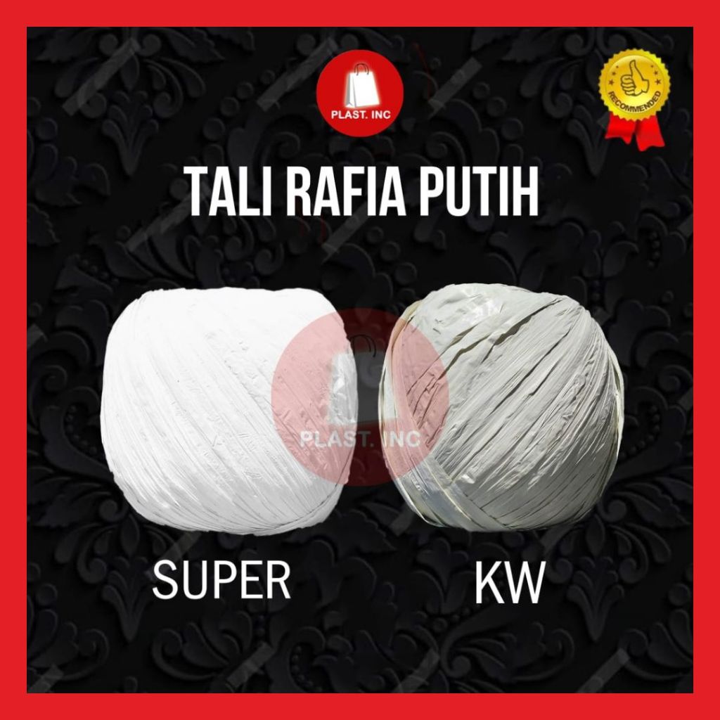 Jual TALI RAFIA / TALI PACKING / TALI GULUNGAN WARNA PUTIH | Shopee ...