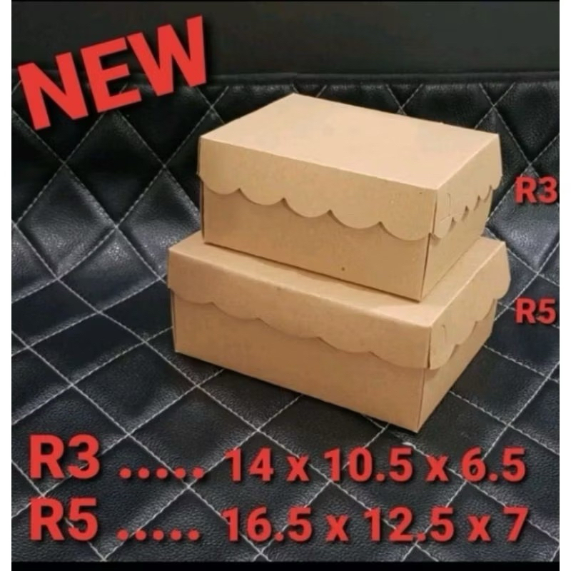 Jual Kotak Kraft Kue Ukuran R3 / R5 1 set isi 100 pcs | Shopee Indonesia