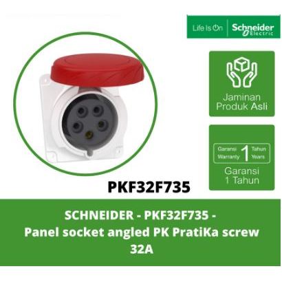 Jual SCHNEIDER - PKF32F735 - Panel socket angled PK PratiKa screw 32A ...