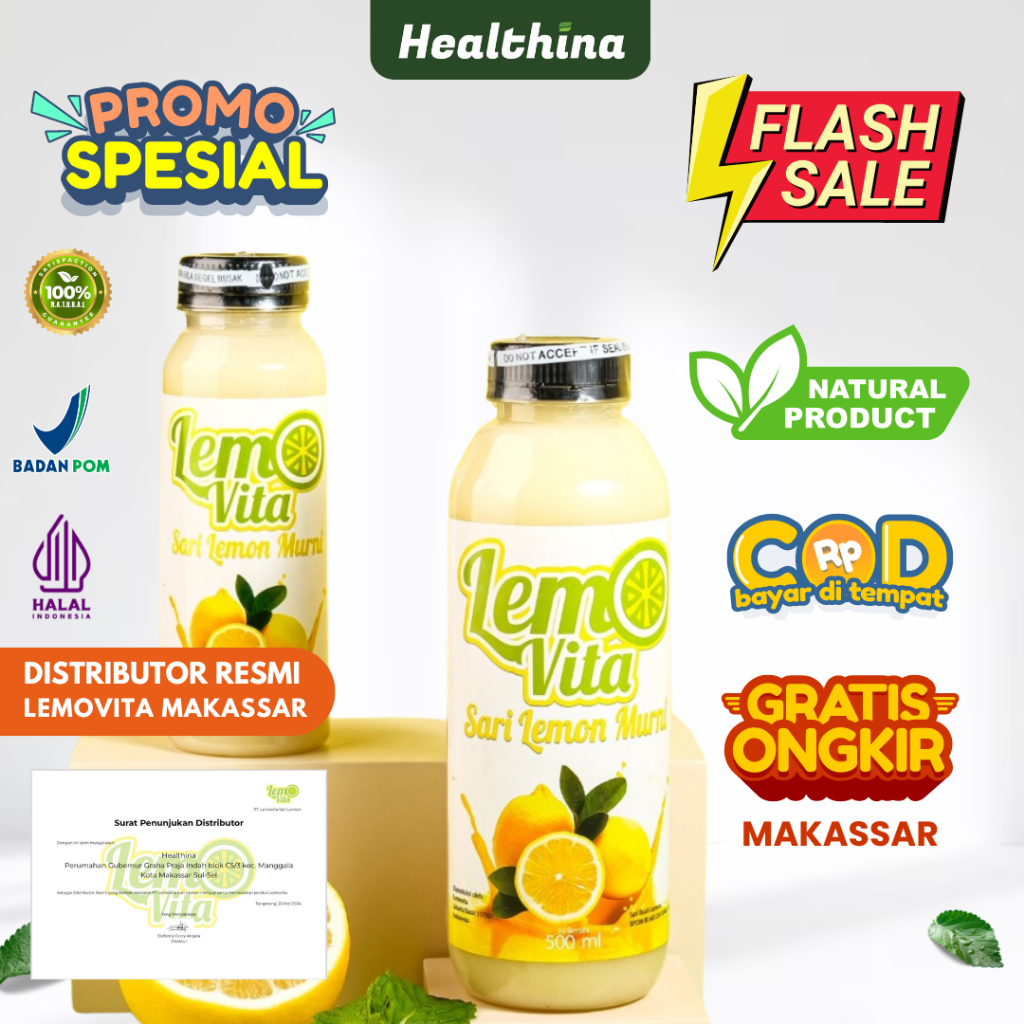 Jual Distributor Resmi Lemovita Fresh Sari Lemon 500ml BPOM Alami Tanpa ...