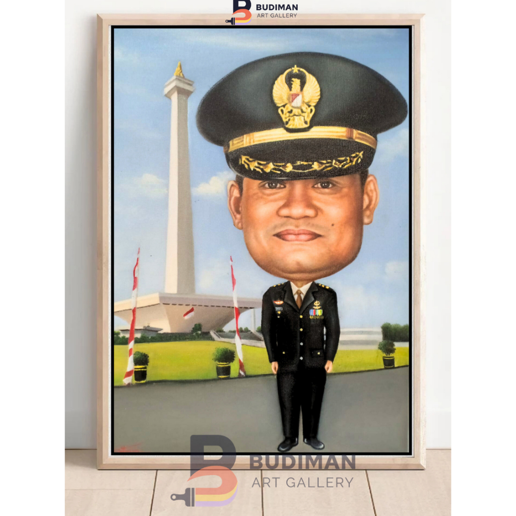 Jual BAGallery - Lukisan Wajah Potret Karikatur Custom 50cm x 70cm ...