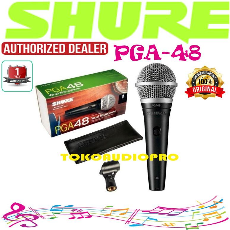 Jual Shure PGA48lc Handheld Dynamic Microphone Original Shure PGA-48 ...