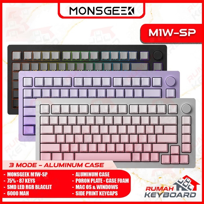 Jual MONSGEEK M1W SP x AKKO - RGB - 75% Layout - Aluminum - Mechanical ...