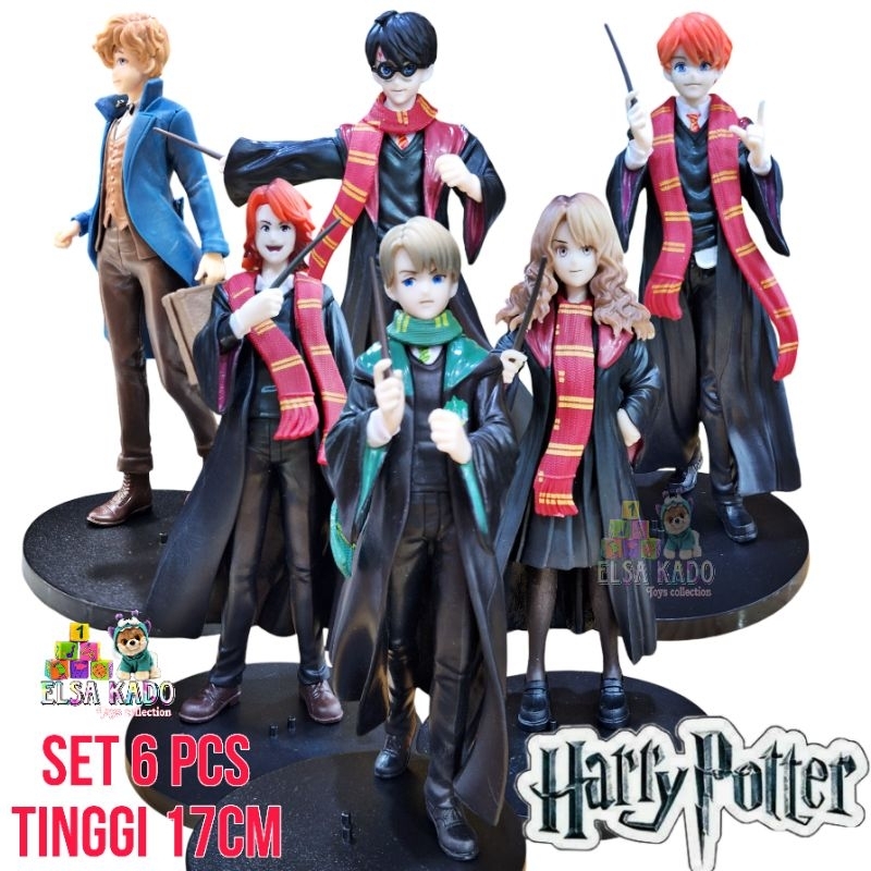 Jual Set 6 Pcs Figure Harry Potter Age Of Magicians Wizard Hermione ...