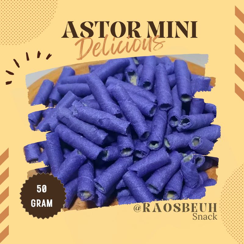 Jual Astor Mini Rasa Blueberry Jajanan Hemat Murah Snack Renyah (100 g ...