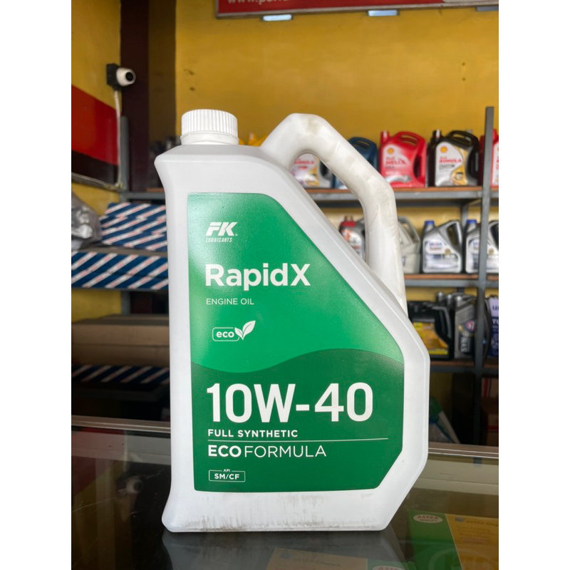Jual oli mesin FK RAPID 10/40 bensin kemasan 4L | Shopee Indonesia