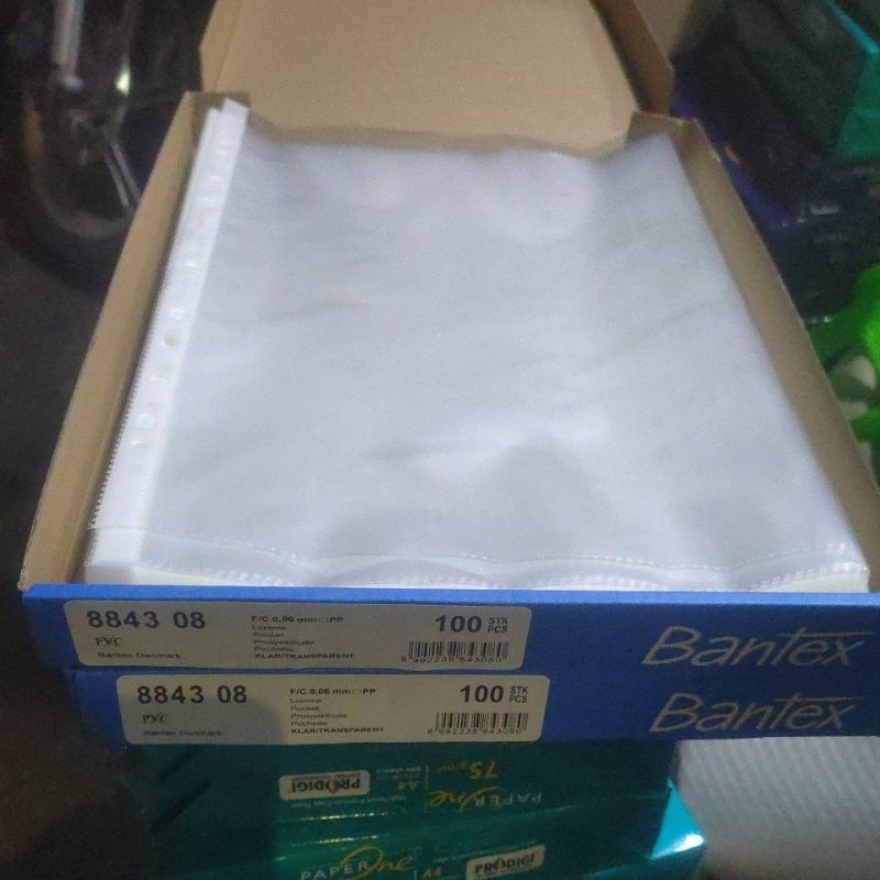 Jual PP Pocket Bantex F4 8843 08 1Box isi 100 Lembar | Shopee Indonesia