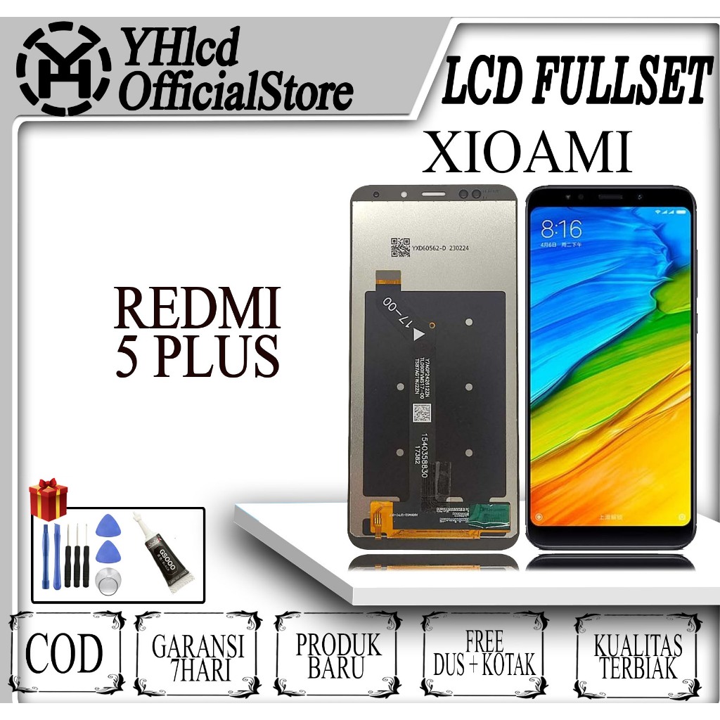 Jual LCD TOUCHSCREEN XIAOMI REDMI 5 PLUS KUALITAS MUTU GLASS | Shopee ...