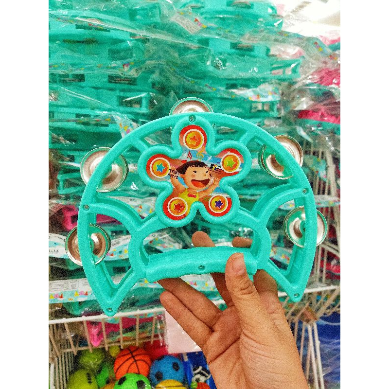 Jual Mainan alat musik Tamborin Kerincingan/Mainan Kecrekan Tamborin ...