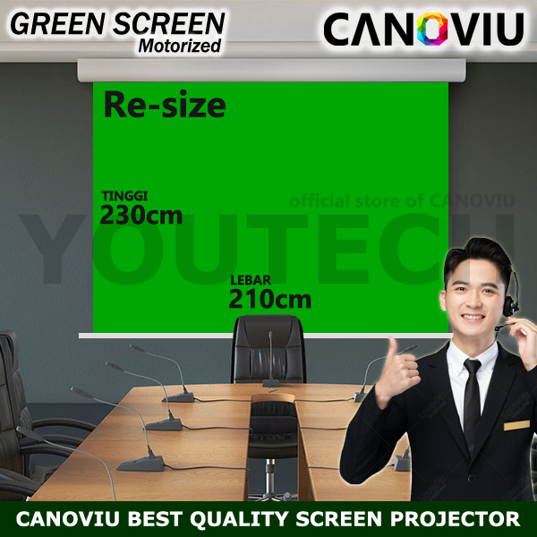 Jual Canoviu Green Screen 210 x 230 Centimeter | Layar Proyektor ...