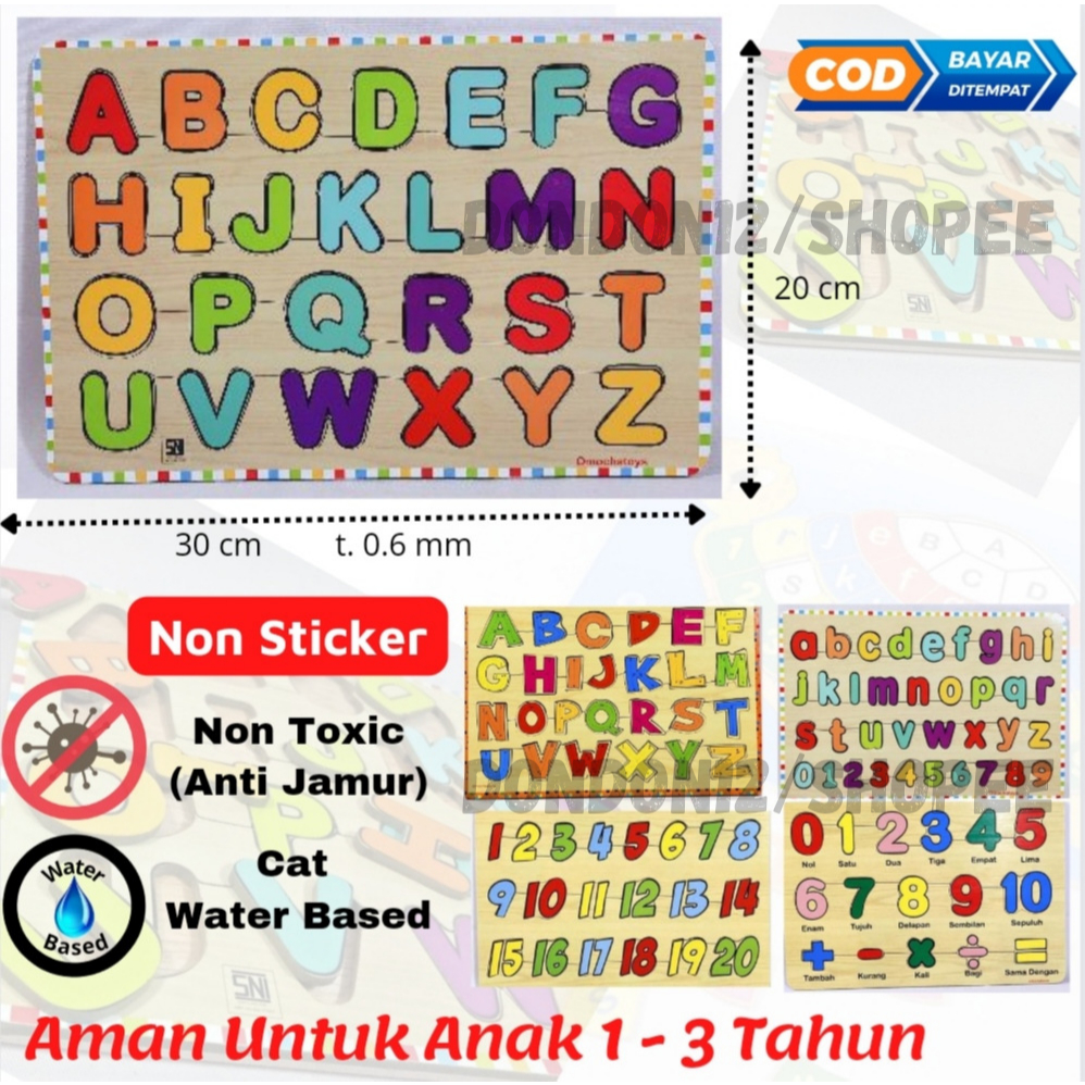 Jual Mainan Ibu dan Bayi Edukatif Puzzle Anak - Mainan Puzzle Kayu ...