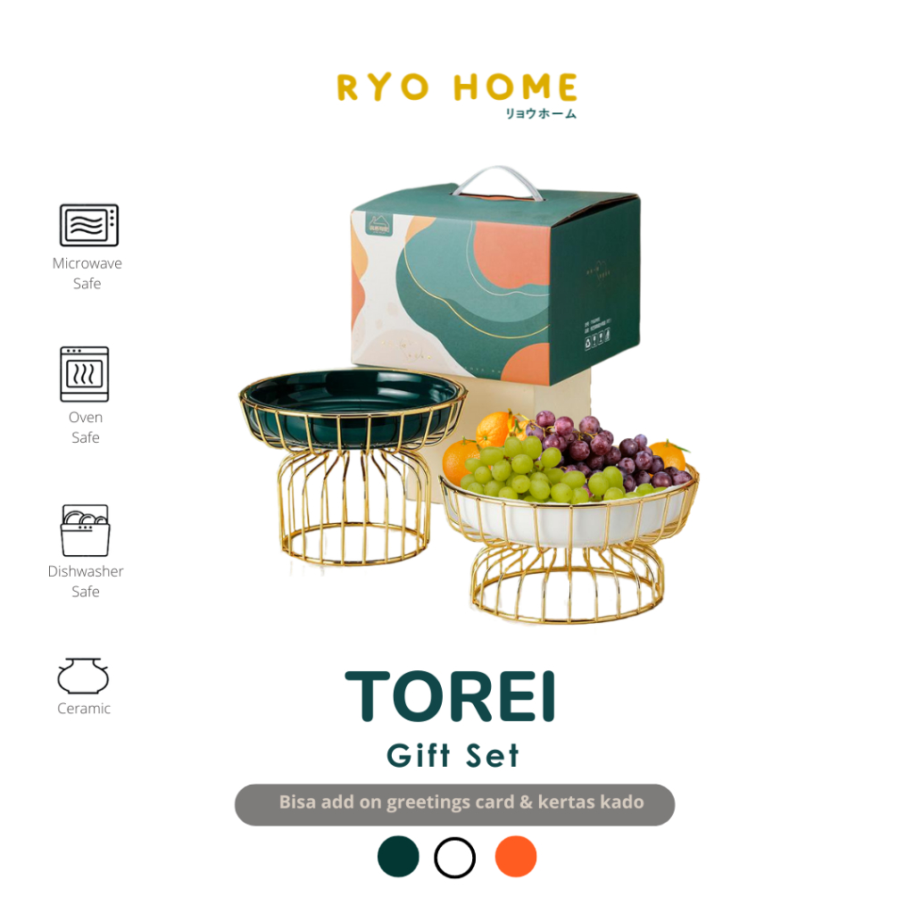 Jual Ryo Home - TOREI Tray Mangkok Keramik / Gift Set / Piring Saji ...