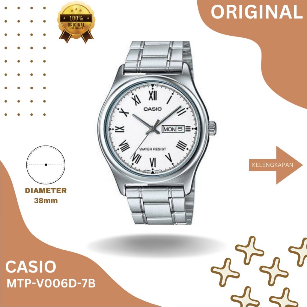 Jual JAM TANGAN CASIO MTP V006D 7B ORIGINAL GARANSI | Shopee Indonesia
