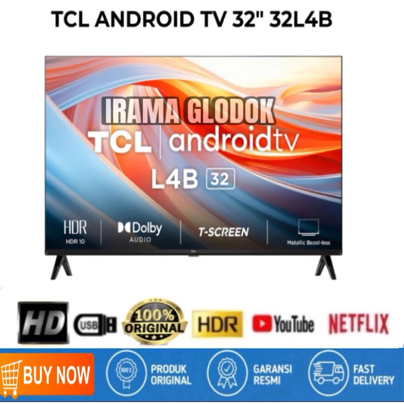 Jual TV LED TCL 32 INCH 32L4B Digital Android Smart TV Verai 11.0 Garansi Resmi 3 Tahun | Shopee ...
