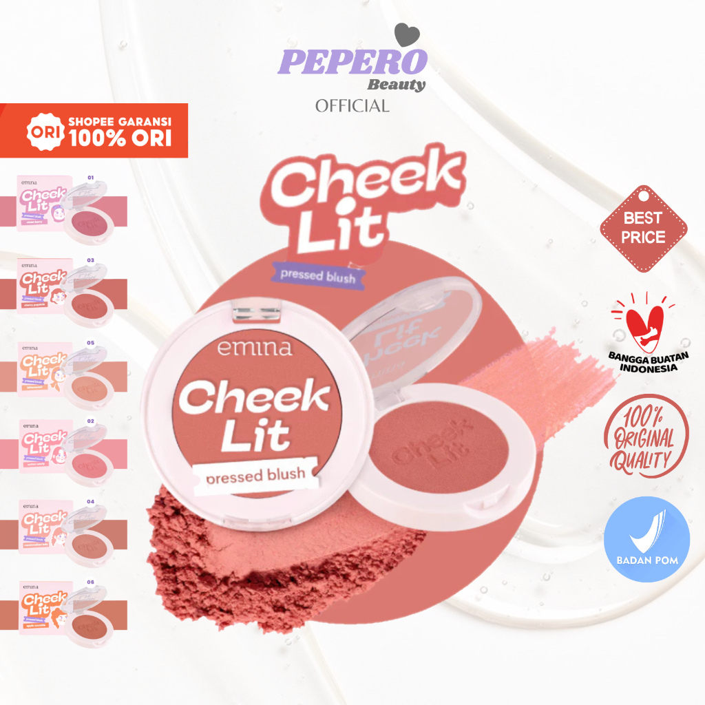 Jual EMINA Cheek Lit Pressed Blush 3.5g | Shopee Indonesia