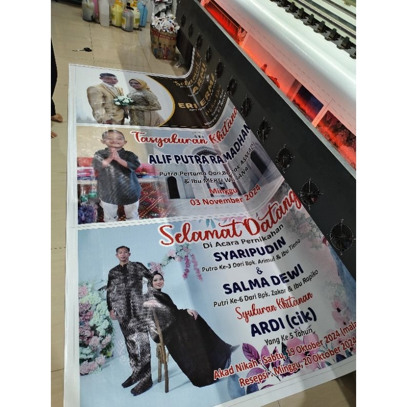 Jual cetak spanduk banner Pernikahan nikah kawin wedding Selamat Datang ...