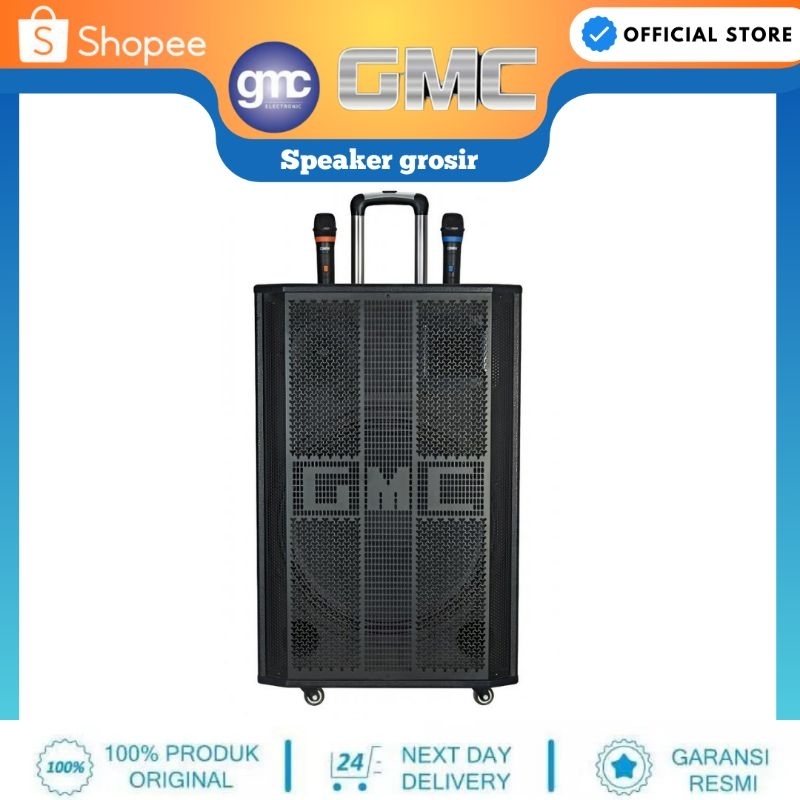 Jual speaker gmc 899V multimedia bluetooth 18 inch free 2 mic wirelles ...