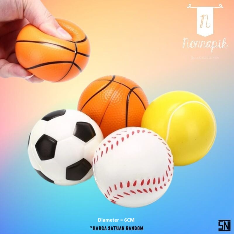 Jual Mainan Anak - Squishy Busa Bola Basket Tenis Baseball Sepak Kecil ...