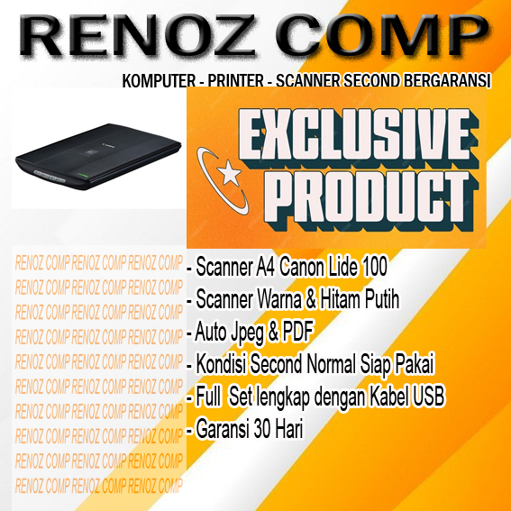 Jual Scanner A4 Canon Lide 100 Support Win 10 Hasil Scan jernih Siap ...