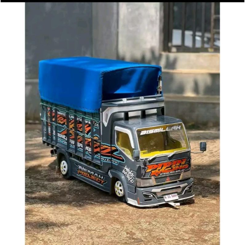 Jual PROMO MINIATUR TRUK OLENG FUL FARIASI LAMPU DAN TERPAL. TRUK OLENG ...