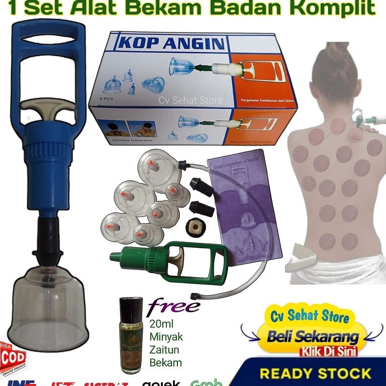 Jual Garansi Termurah 1 Set Alat Bekam Kop Tradisional Terapi Masuk Angin Cop Kesehatan Manual ...