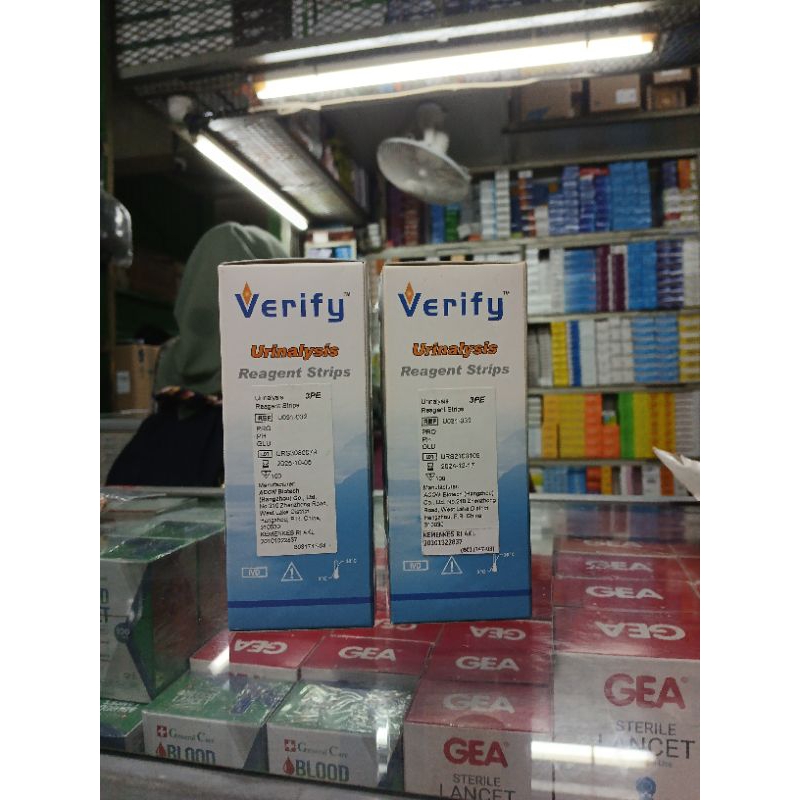 Jual verify 3 parameter / test urine / urinalysis reagent isi 100 strip ...