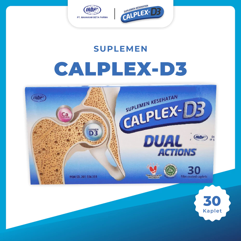 Jual Calplex D3 30 Tablet - Vitamin D3 + Kalsium Kesehatan Tulang ...