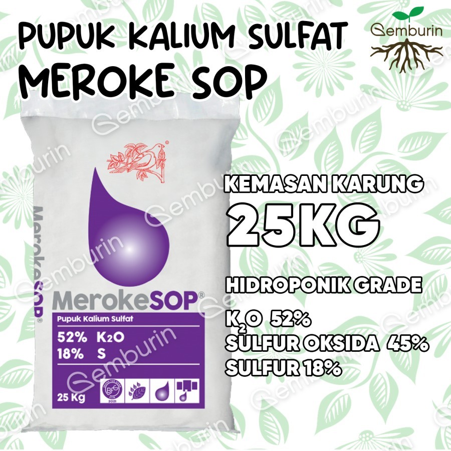 Jual [INSTAN] Pupuk Meroke SOP KARUNG 25kg Kemasan Pabrik / Kalium ...