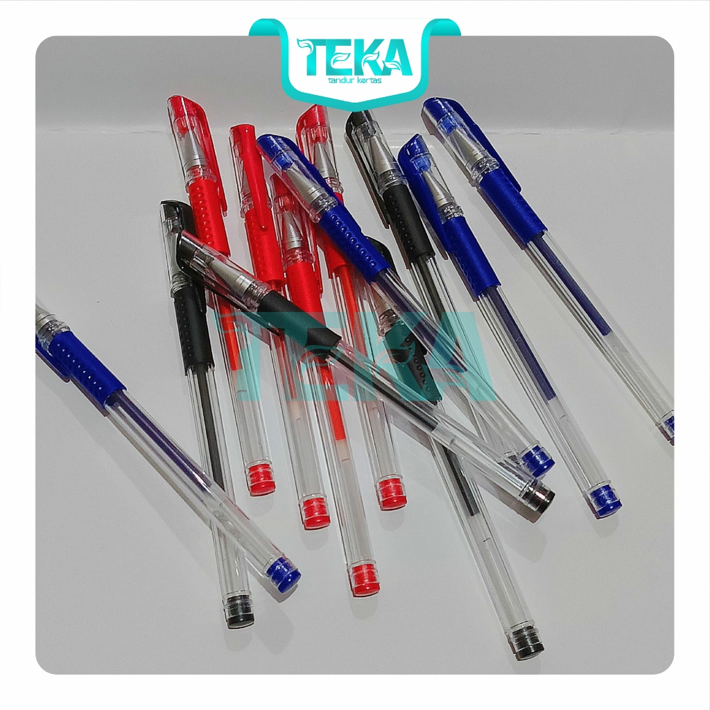 Jual Pulpen Pena Gel 0.55mm Standard Pulpen Gel Standard Bolpoin Cair ...