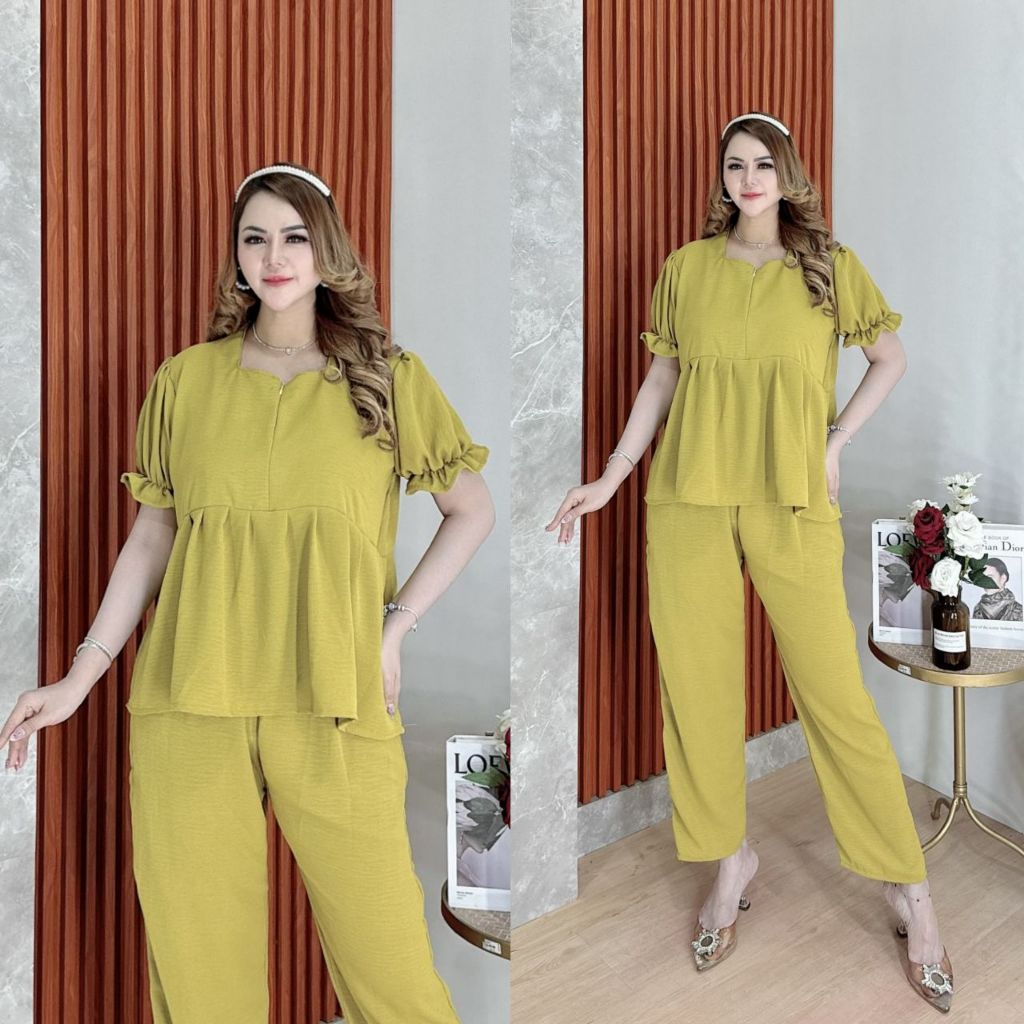 Jual One Set Cringkle Wanita / Setelan Lisa Wanita Kekinian /Baju ...