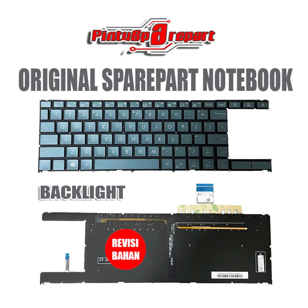 Jual (Genuine With Backlight) Keyboard Original Asus ZenBook Duo UX481 ...