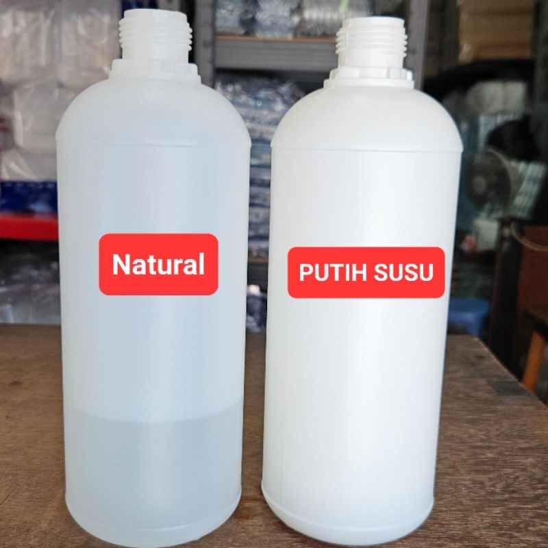 Jual Botol Agro / Pupuk / Labor 1 Liter NATURAL atau PUTIH SUSU - Tutup ...