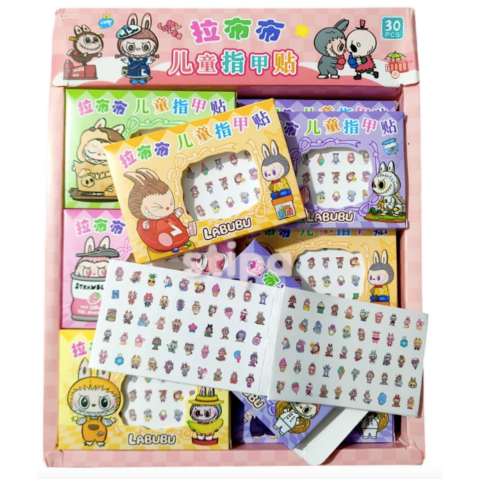 Jual Stiker Kuku LABUBU Motif Karakter Nail Sticker Seal Art Journey ...