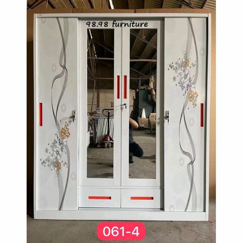 Jual Lemari Pakaian Besi Pintu Sliding - Geser 4 Pintu Besi - Medan | Shopee Indonesia