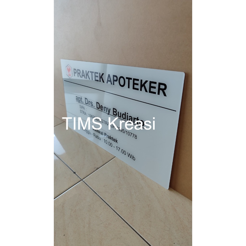 Jual Papan Praktek Dokter | Papan Praktek Apoteker | Signage Akrilik ... Jual Papan Praktek Dokter | Papan Praktek Apoteker | Signage Akrilik ...