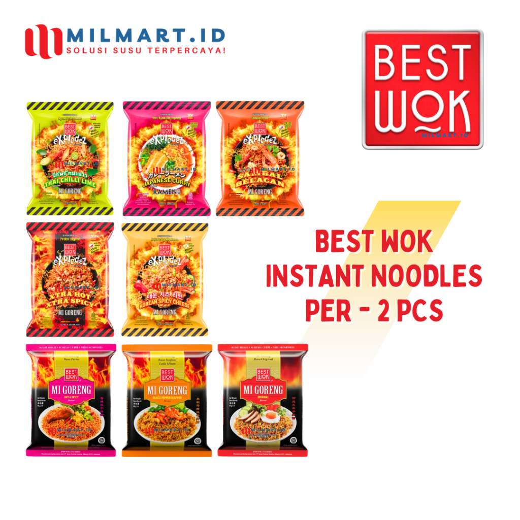 Jual 2 PCS - MIE INSTANT BEST WOK MI GORENG PEDAS LADA HITAM SEAFOOD ...