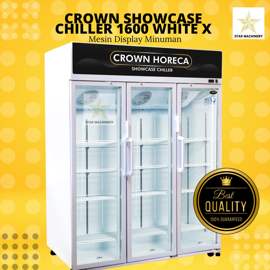 Jual Crown Showcase Chiller LG-1600 - Mesin Display Minuman 3 pintu ...