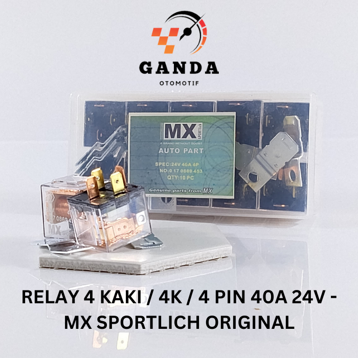 Jual RELAY 4 KAKI / 4K / 4 PIN 40A 24V - MX SPORTLICH ORIGINAL | Shopee ...