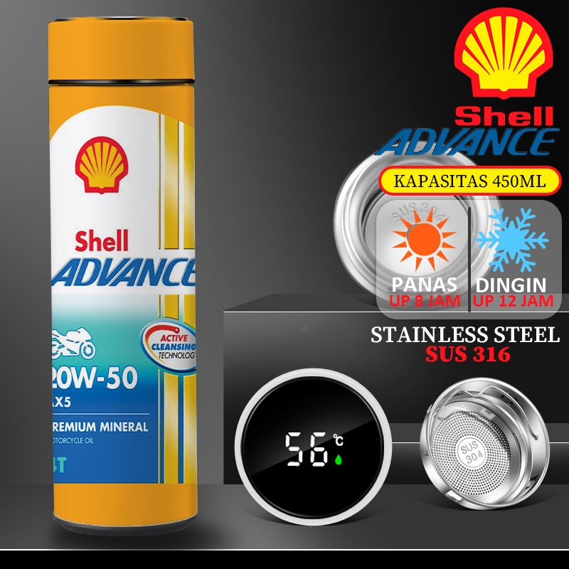 Jual BOTOL OLI SHELL THERMOS AIR TAHAN PANAS DAN DINGIN TUMBLER SHELL ...