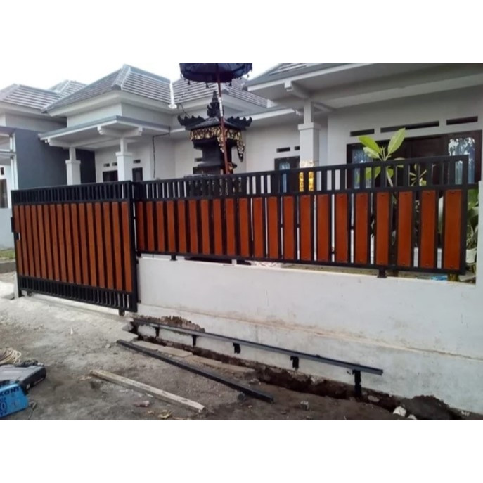 Jual pagar woodplank kombinasi custom | Shopee Indonesia