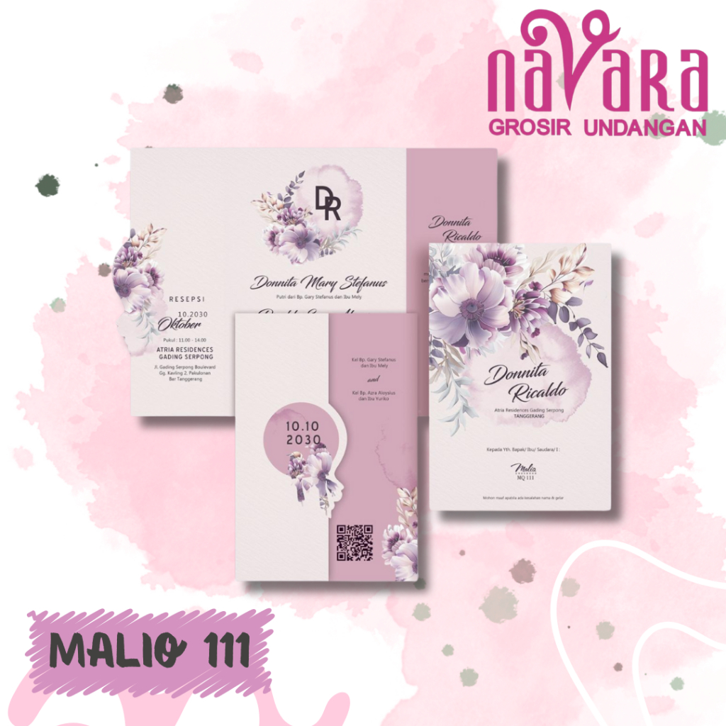 Jual Blangko undangan atau kertas undangan pernikahan merek MALIQ 111 ...