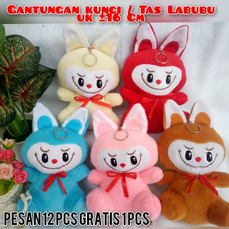 Jual Gantungan Kunci/Tas Boneka Labubu uk 16 Cm, Labubu Mini /Pesan 12 ...