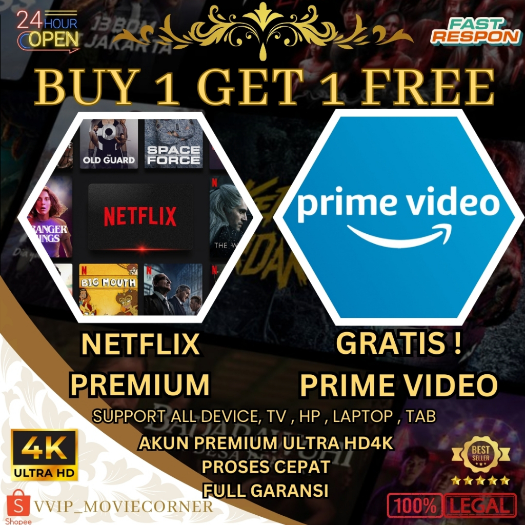 Jual NET PLIxXXX PREMIUM UHD-4K 1 TAHUN & BULANAN TIDAK GANTI" AKUN SELAMA DURASI FREE PRIME ...