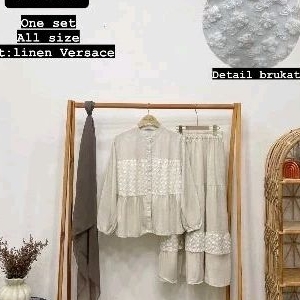 Jual set rok katbol bkk dan set rok linen versace | Shopee Indonesia