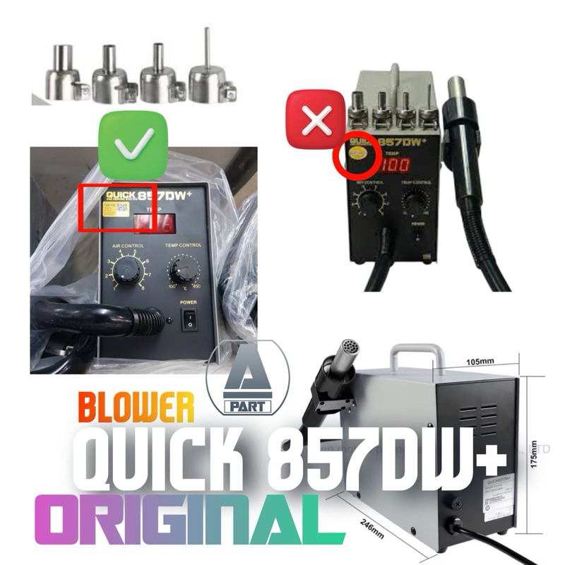 Jual SOLDER UAP QUICK BLOWER QUICK 857DW+ ORIGINAL | Shopee Indonesia