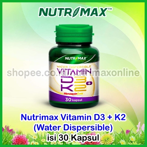 Jual Nutrimax Vitamin D3+K2 / Vit D3 Water Dispersible K2 / Vit D 800 IU K 40 mcg Bayi | Shopee ...